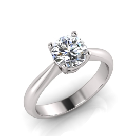Four Claw Solitaire Round Ring